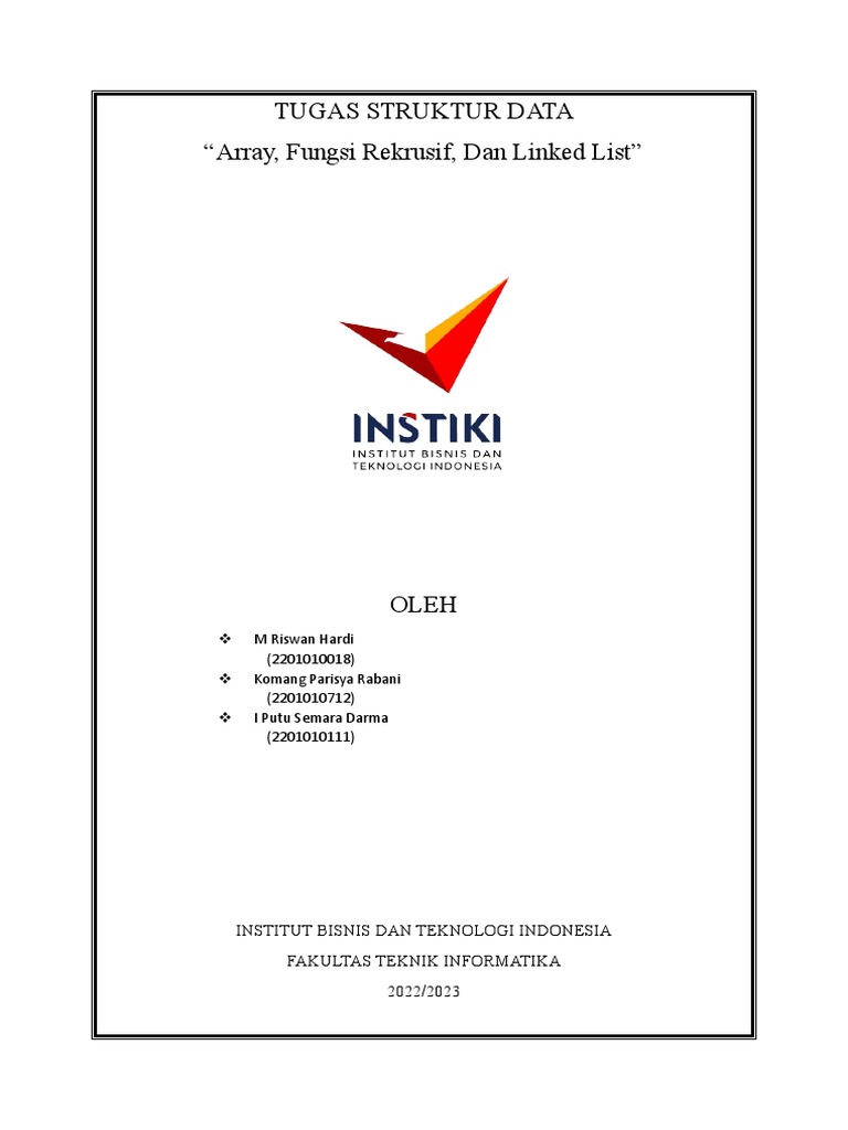 Struktur - Data - Array, Rekrusif, Linked - List Revisi | PDF