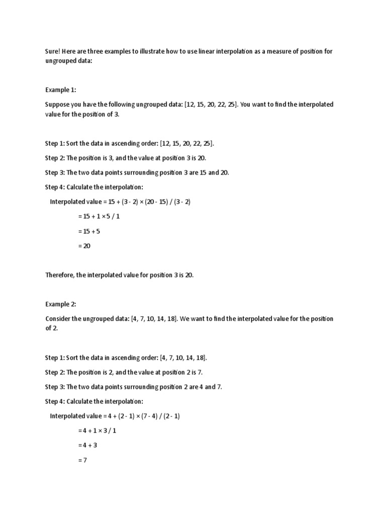Linear Interpolation PDF