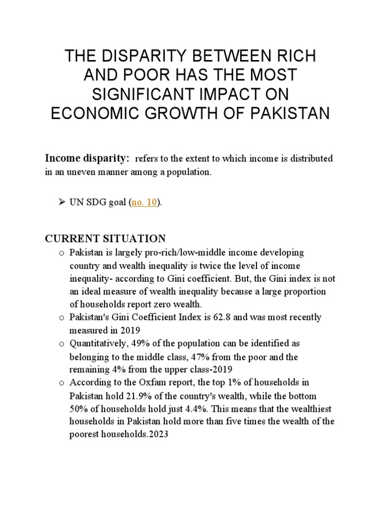 The Disparity Between Rich and Poor Has The Most Significant Impact On Economic Growth of ...