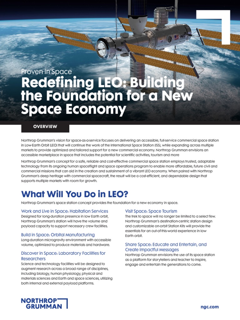 Commercial Space Station Datasheet | Download Free PDF | International ...