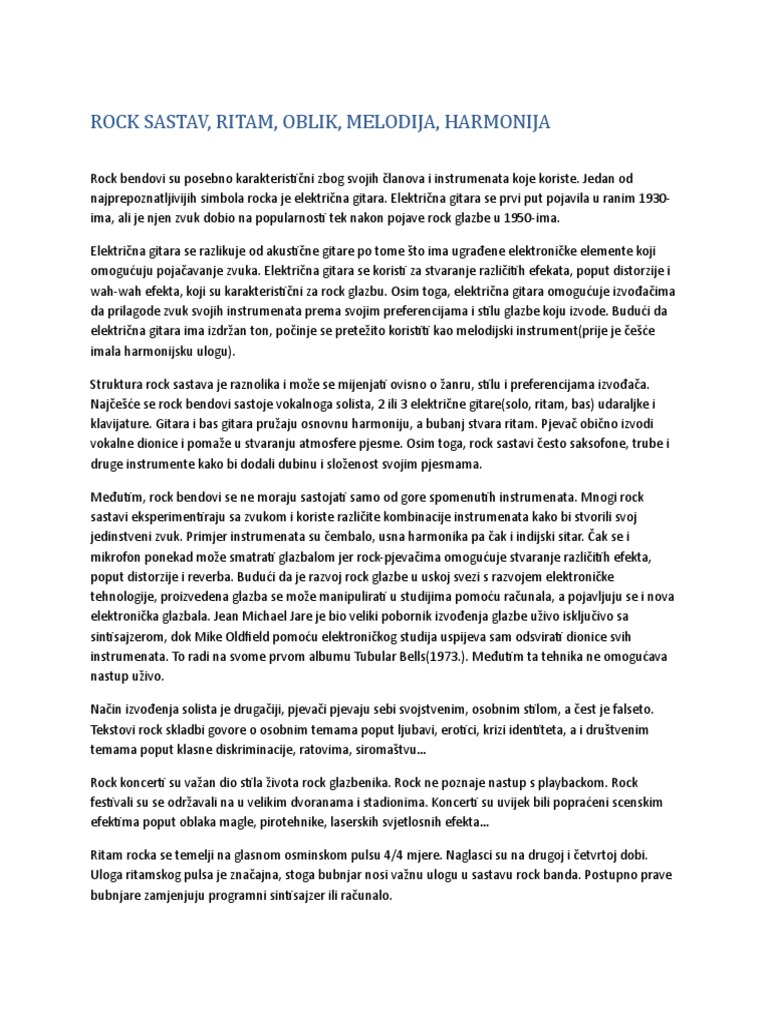 Rock Sastav | PDF