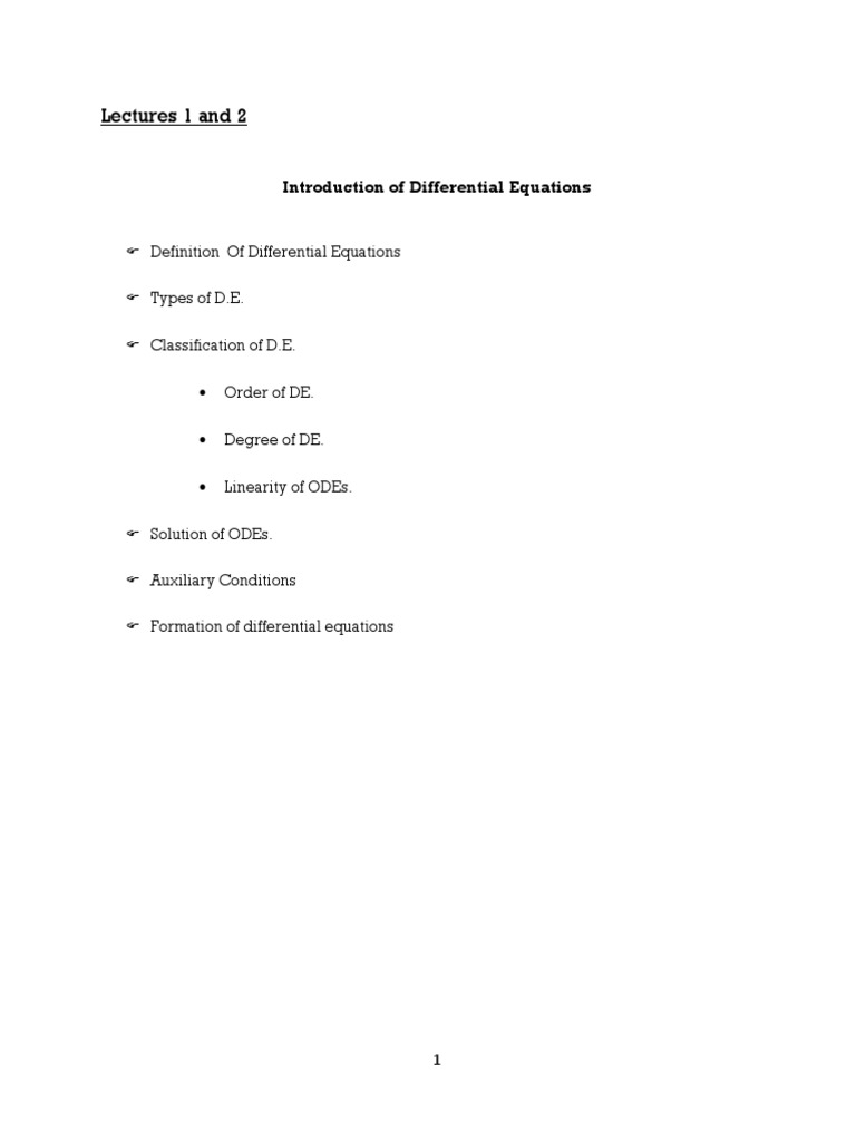 Introduction To Differential Equations | PDF | Ordinary Differential ...
