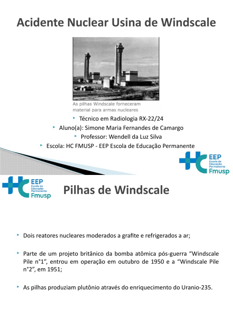 Acidente Nuclear de Windscale: 1957 | PDF | Reator nuclear | Radioatividade