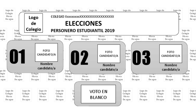 Modelo Tarjeta Electoral | PDF | Eventos políticos | Elecciones