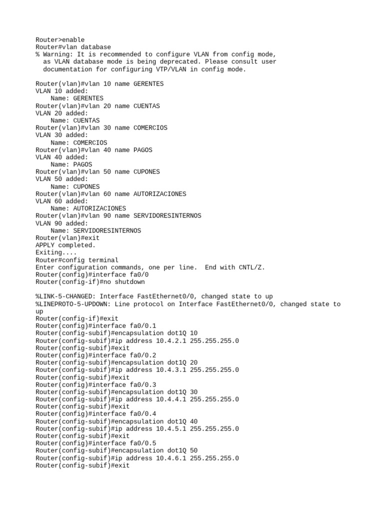 Router Suc3 Resp Comandos | PDF | Router (Computing) | Network Layer ...