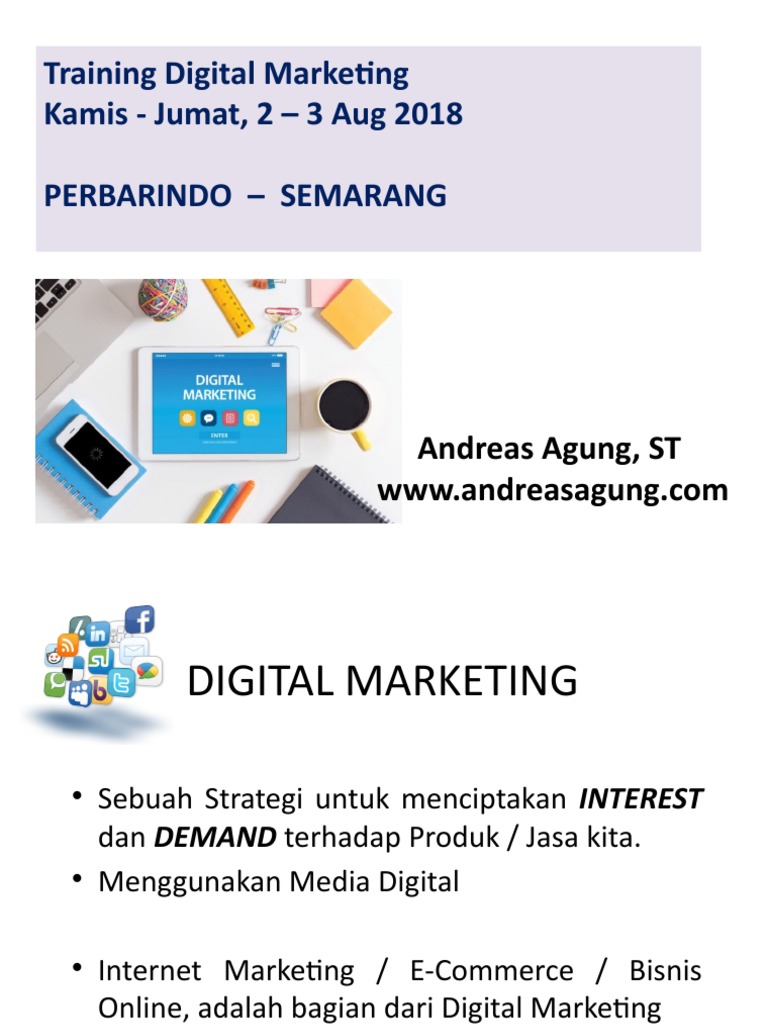 Slide Digital Marketing Utk Perbarindo 2-3 Aug'18 | PDF