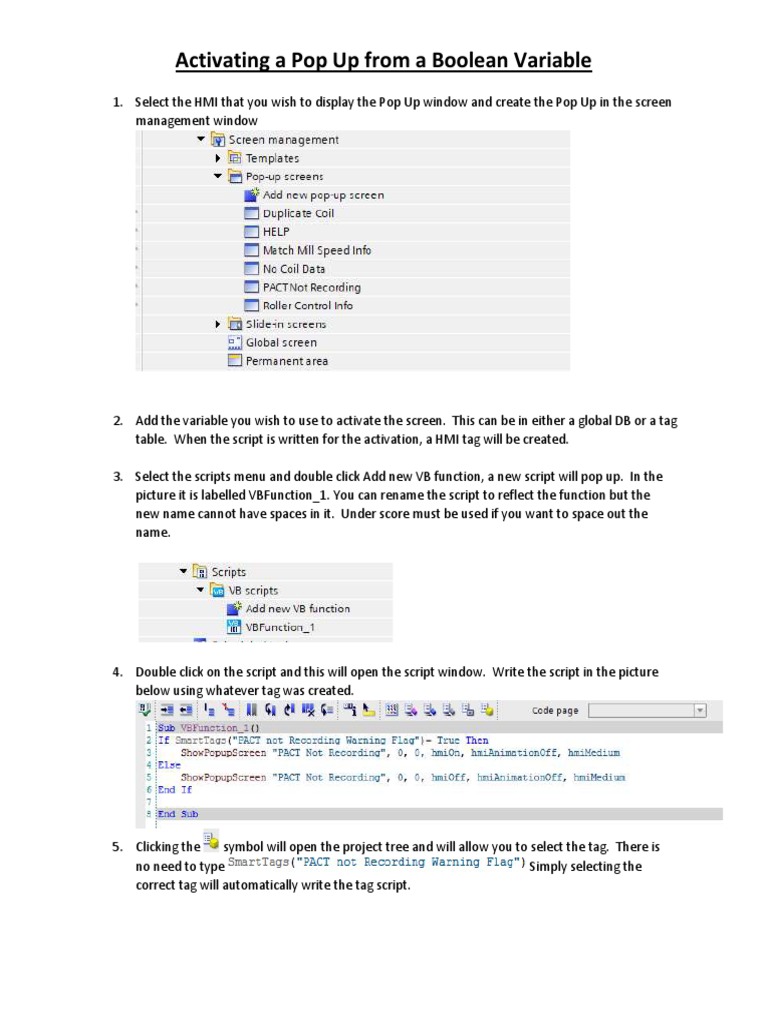 Activate A Pop Up From A Boolean | PDF | Business | Computers