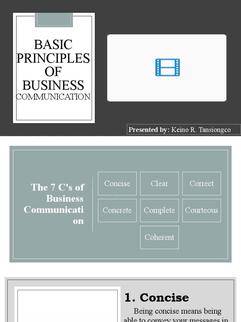 BASIC PRINCIPLES OF BUSINESS COMMUNICATIVE | PDF