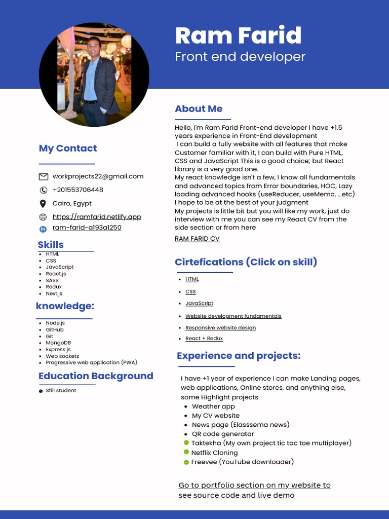 Ram CV V8.fac463990d209fe55fd8 | PDF | Computer Engineering | Computing