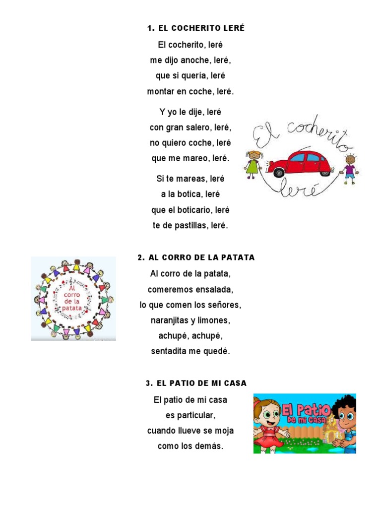 10 Cantitos Infantiles | PDF
