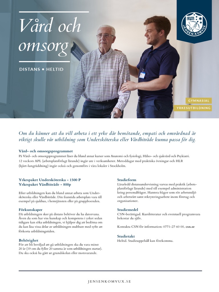 Produktblad Vård Och Omsorg_0 | PDF