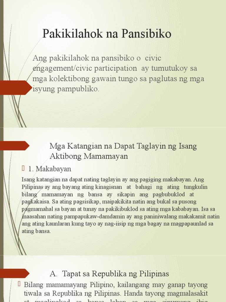 Pakikilahok Na Pansibiko (1) | PDF