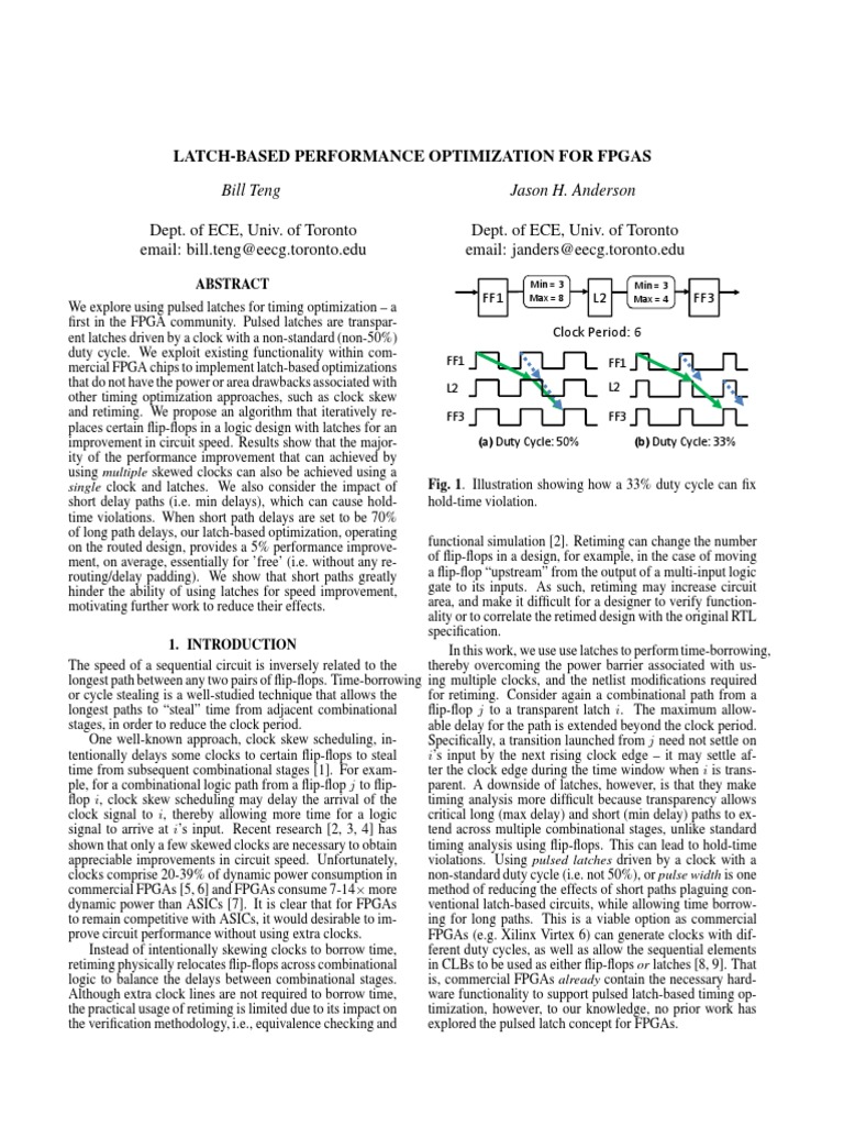 Latch Opt | PDF | Field Programmable Gate Array | Electrical Circuits