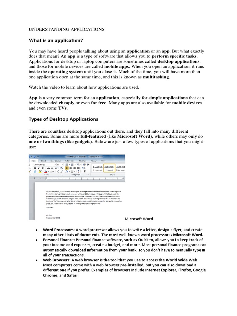 Software Applications And Operating Systems Pdf Graphical User Interfaces Operating System