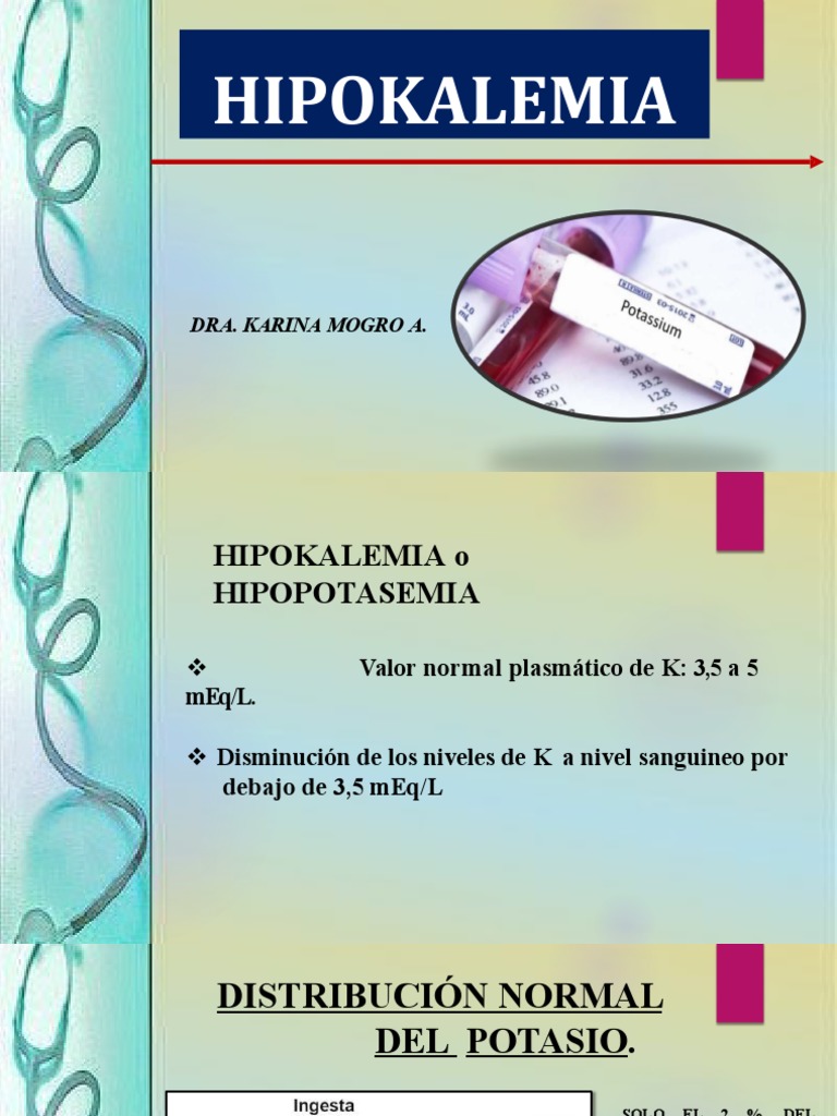 Clasificación y Tratamiento de Hipokalemia | PDF | Potasio | Química