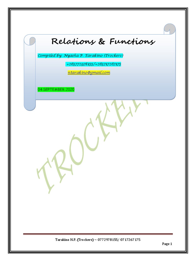Functions - by Trockers | PDF | Function (Mathematics) | Analysis
