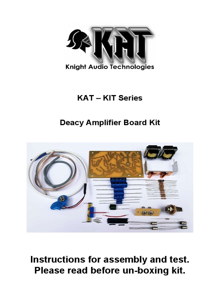 Deacy Amplifier Board Kit Assembly Guide | PDF | Electrical Connector ...