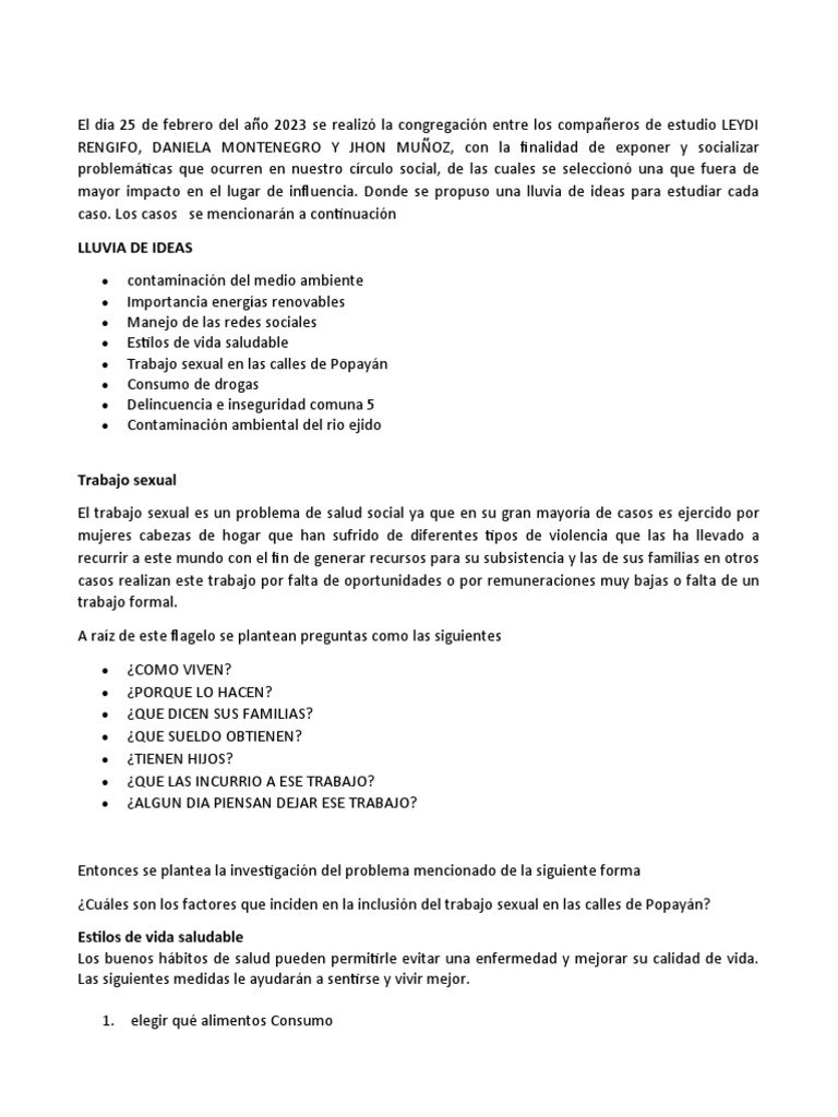 El Día 25 de Febrero Del Año 2023 Se Realizo La Congregación Entre Los ...