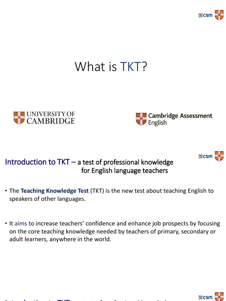 What Is TKT (25 Mar 2023) | PDF