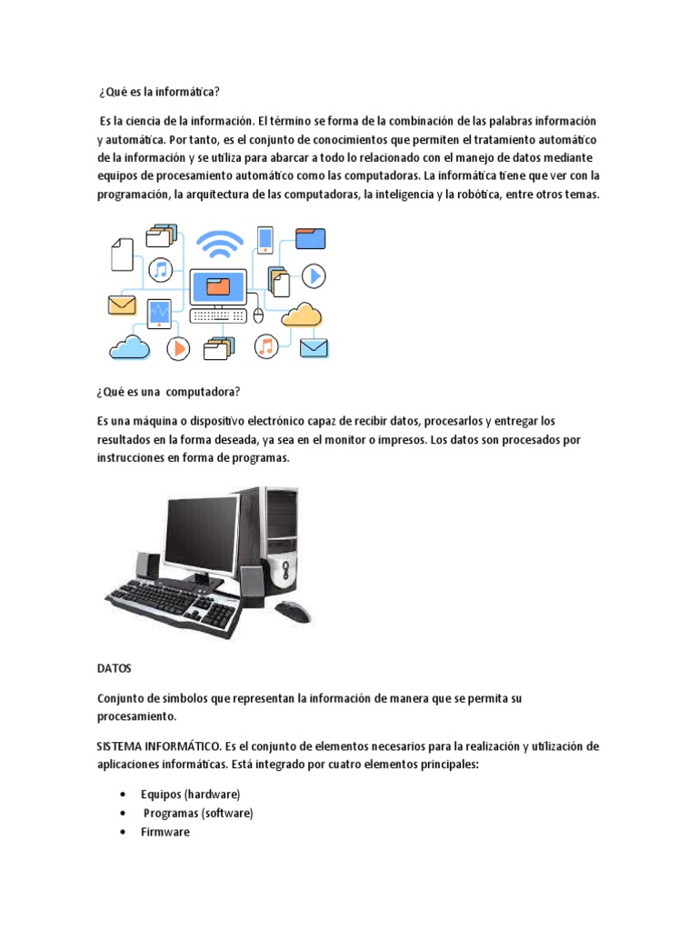 Qué es la informática | PDF