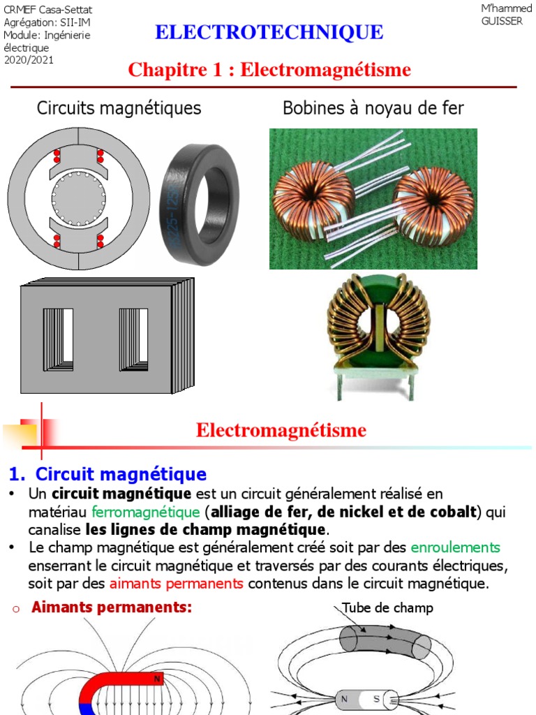 Circuits Magnétiques et Électromagnétisme | PDF | Champ magnétique ...