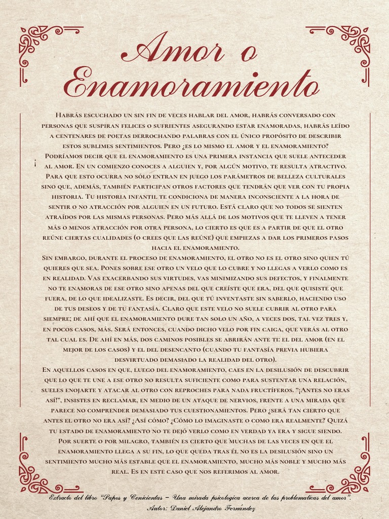 Amor o Enamoramiento | PDF | Amor