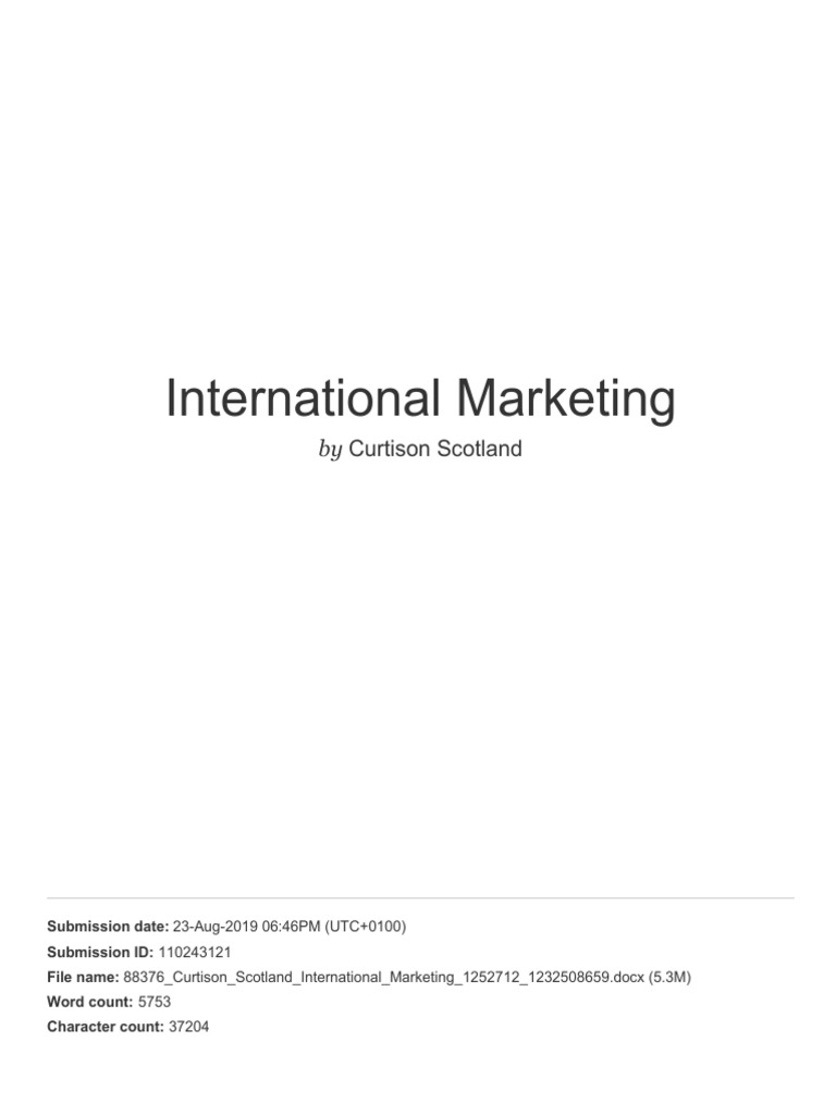 International Marketing | PDF | Critical Thinking | Theory