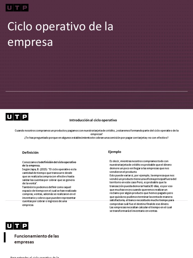 Semana 01 - Infografía - Ciclo Operativo | PDF | Marketing | Liquidez ...