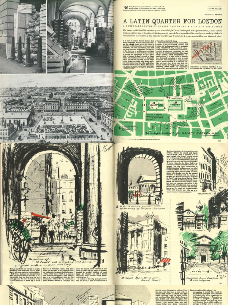 Kenneth Browne - A Latin Quarter For London - Townscape Analysis | PDF