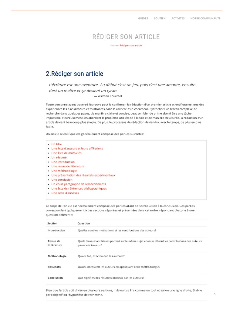 Rédiger Son Article | PDF
