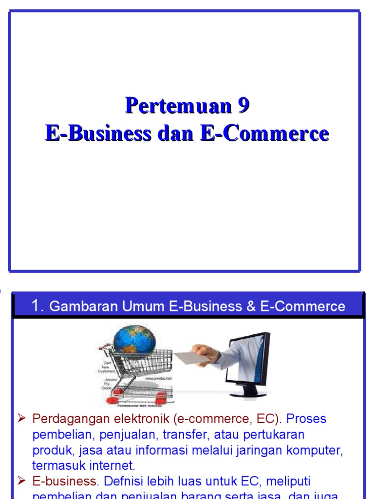 Pertemuan 9 E Business - Dan - E Commerce | PDF