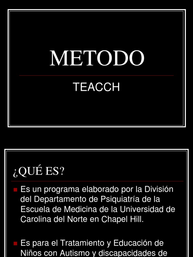 Metodo Teacch | PDF | Autismo | Cognición