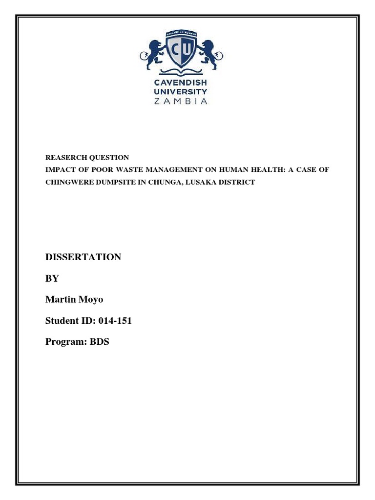 Impact of Poor Waste Management On Human Health | PDF | Waste ...