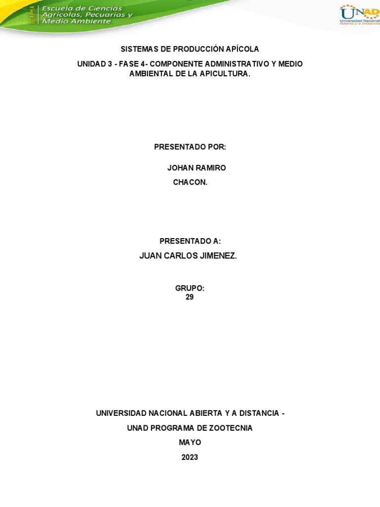 Fase 4 - Sistema de Produccion Apicola - JOHAN RAMIRO CHACON | PDF | Apicultura | Marketing