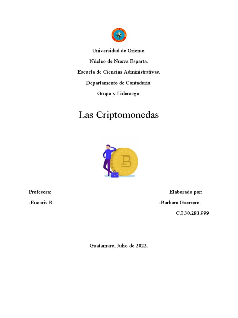 Las Criptomonedas | PDF | Criptomoneda | Bitcoin