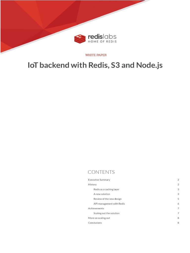 IoT Backend With Redis | PDF