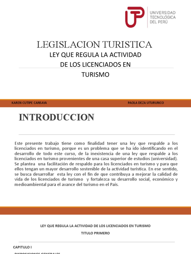 Legislacion Turistica | PDF | Turismo | Regulación