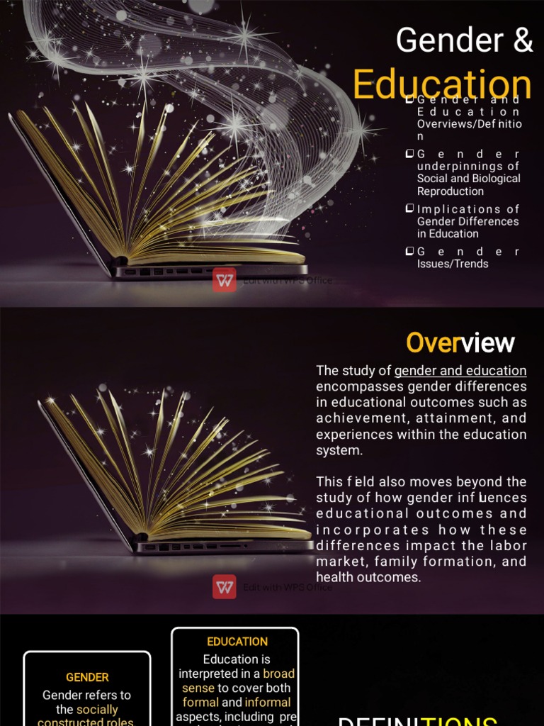 Lesson 5.4-Gender-and-Education | PDF | Woman | Gender