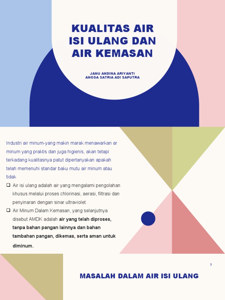 Kualitas Air Isi Ulang Dan Air Kemasan - Janu Andina | PDF | Memasak ...
