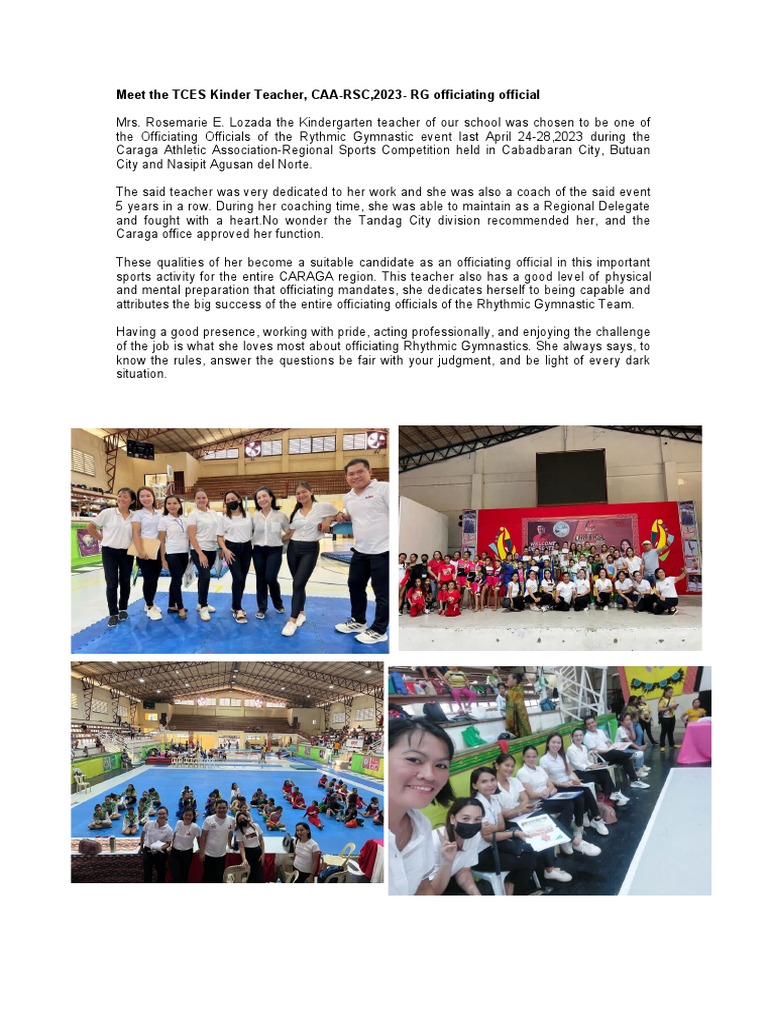 Meet The TCES Kinder Teacher - Edited | PDF