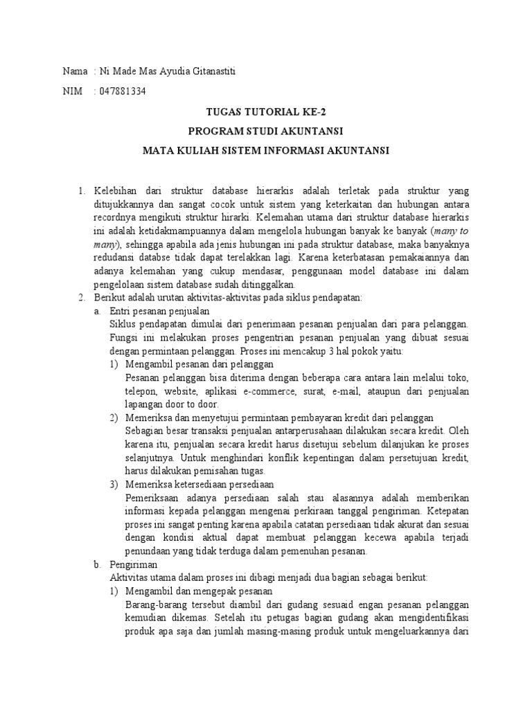 Ni Made Mas Ayudia G - Tugas Ii - Sia | PDF