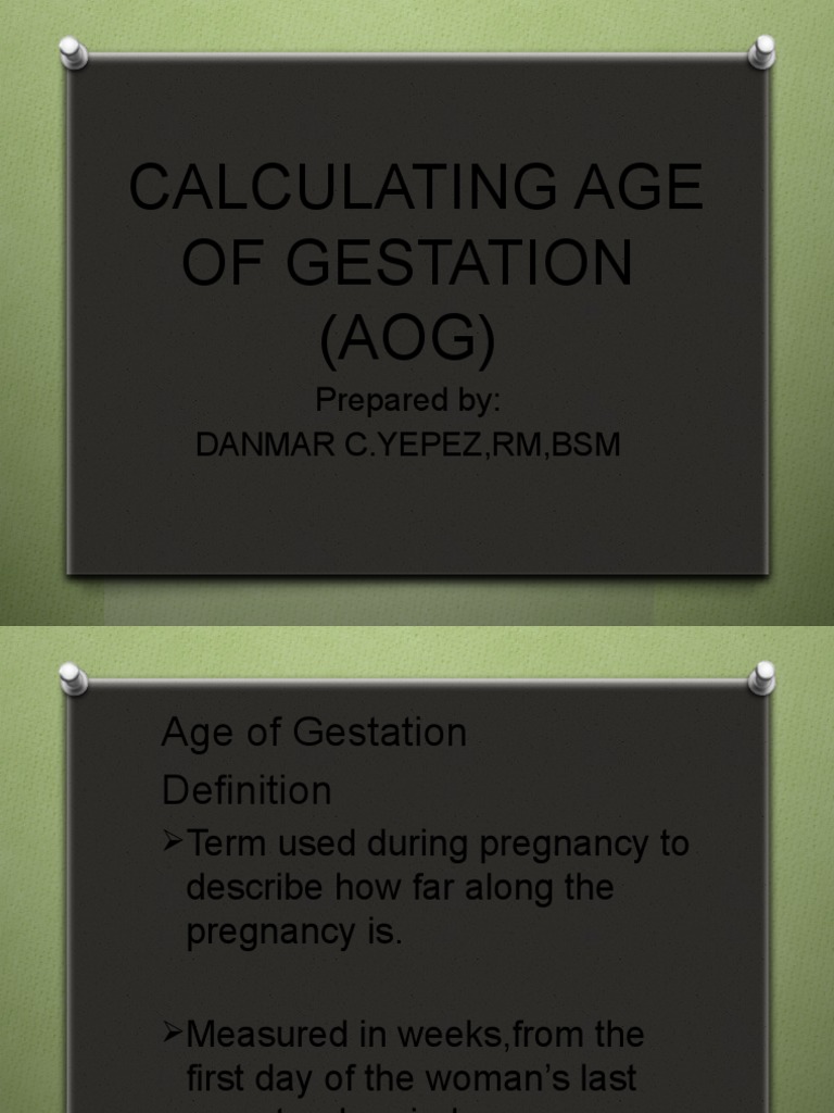 Age of Gestation | PDF