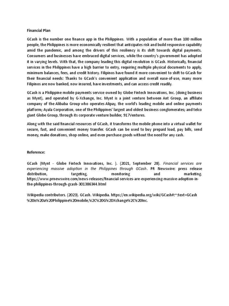 Financial Plan | PDF