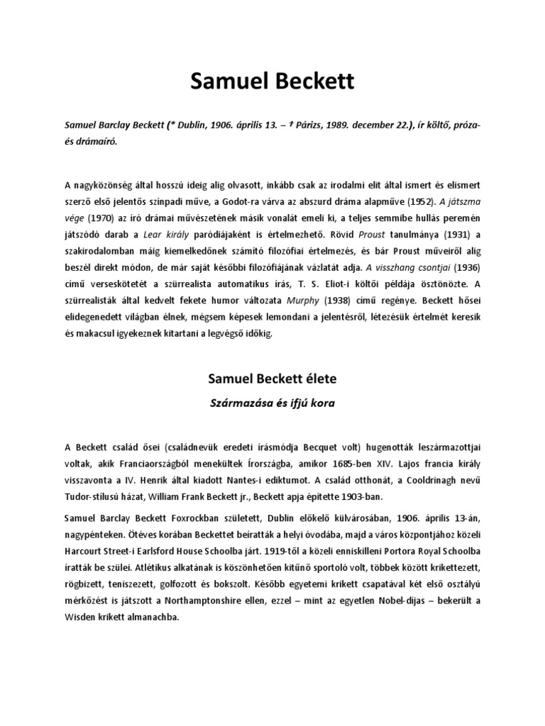Samuel Beckett | PDF