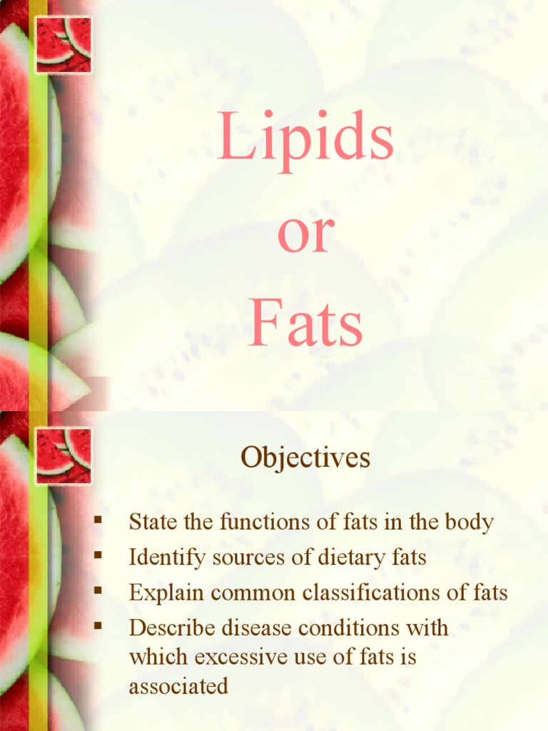 Lesson 4 - Fats | PDF