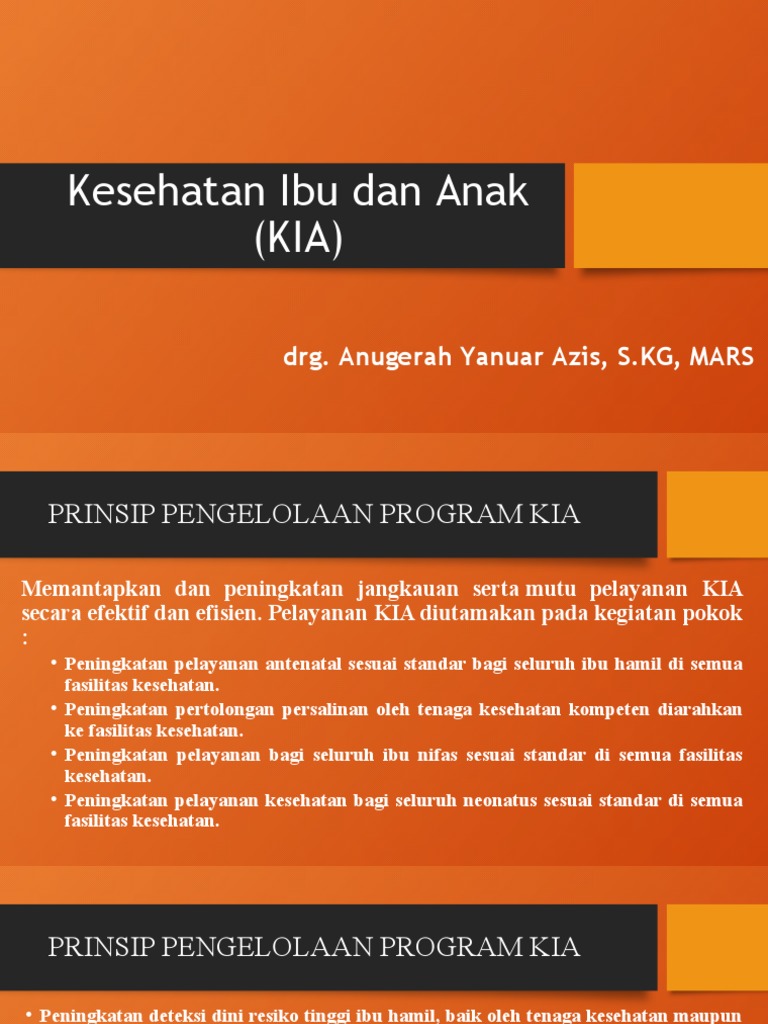 Prinsip Pengelolaan Program KIA | PDF