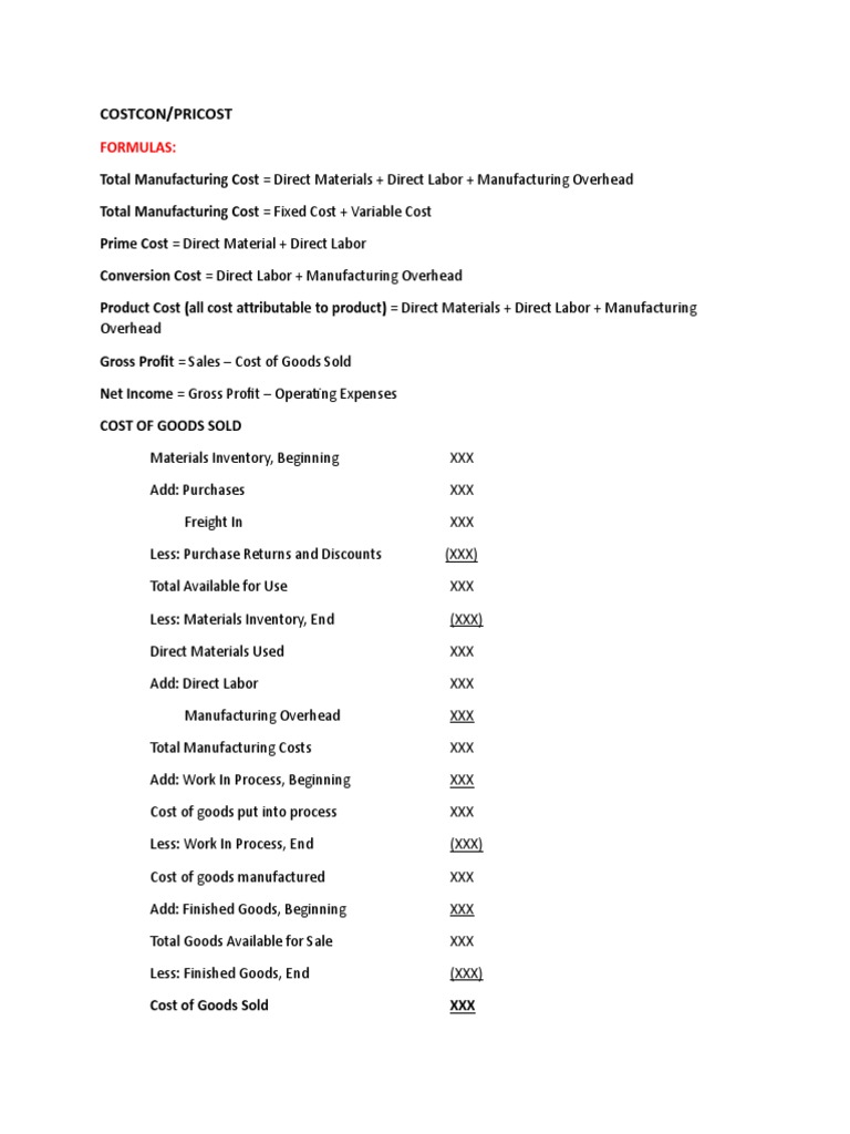 COSTING - With Answers | PDF | Cost Of Goods Sold | Cost
