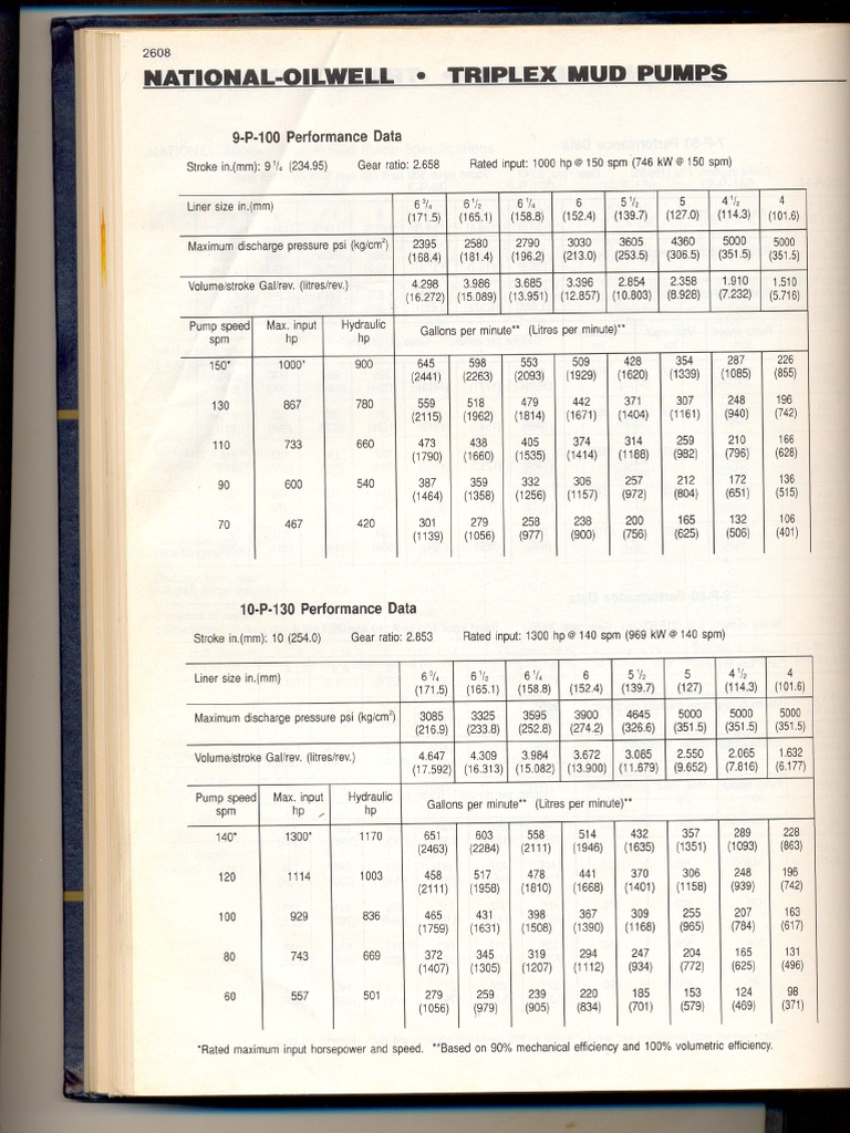 Datos Tecnicos Bombas Triplex | PDF