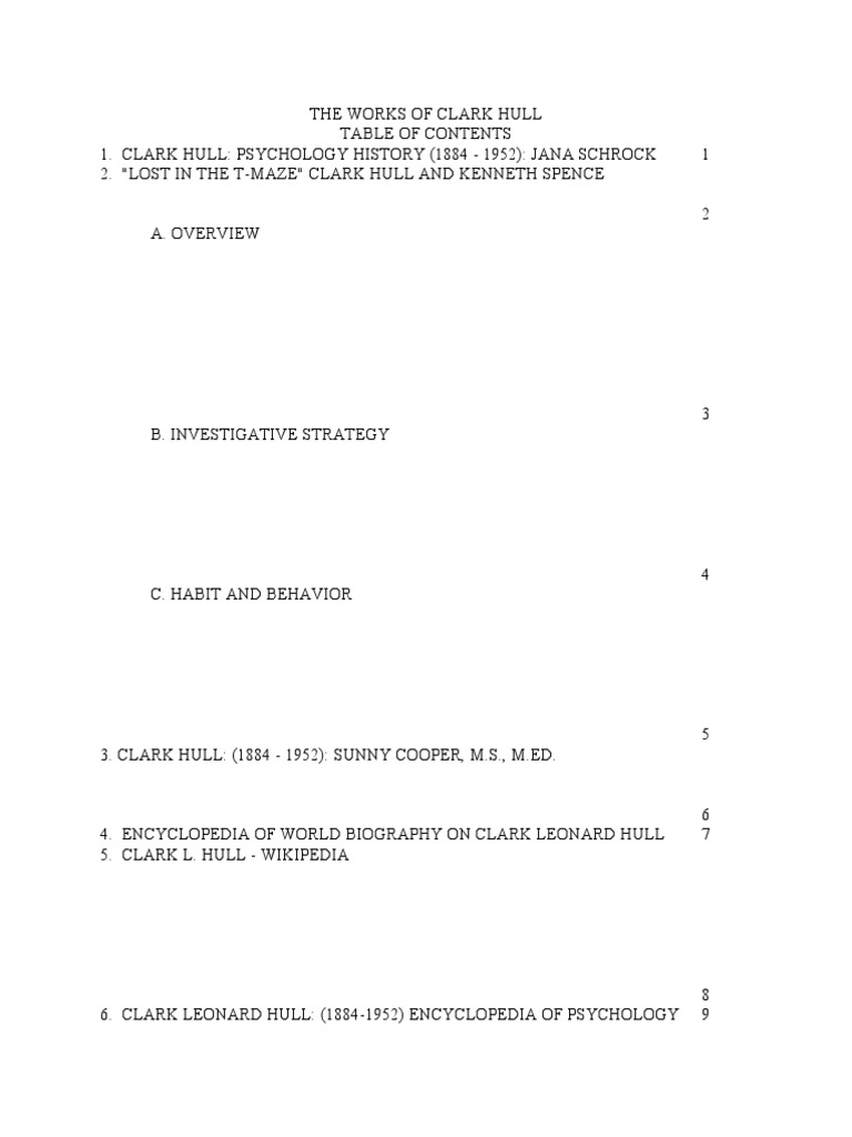 Hull Clark Work | PDF | Hypnosis | Psychology