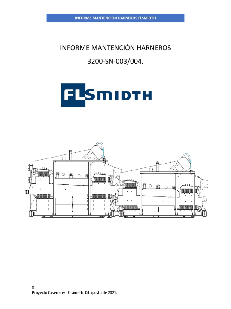 Informe Mantencion Harnero 3200-SN-003 y 004 S. | PDF